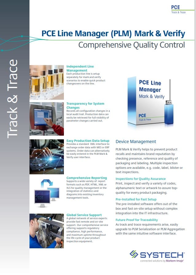 PCE Line Manager – Mark & Verify - Systech